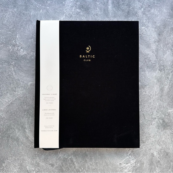Baltic Club | Office | Lined Journal Black Fabric Clothbound Notebook ...